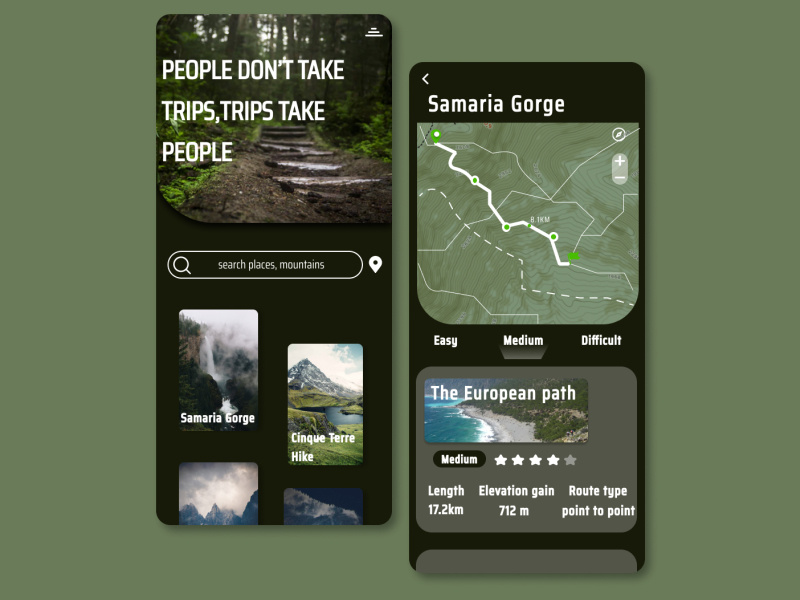 HIKING APP by EAZHILARASI on Dribbble