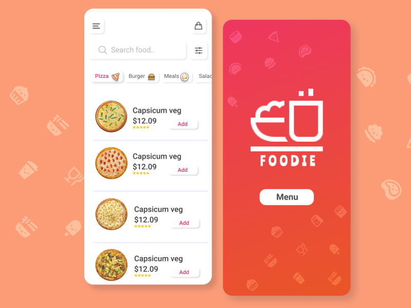 Digital food menu for restaurants by Abinaya A on Dribbble
