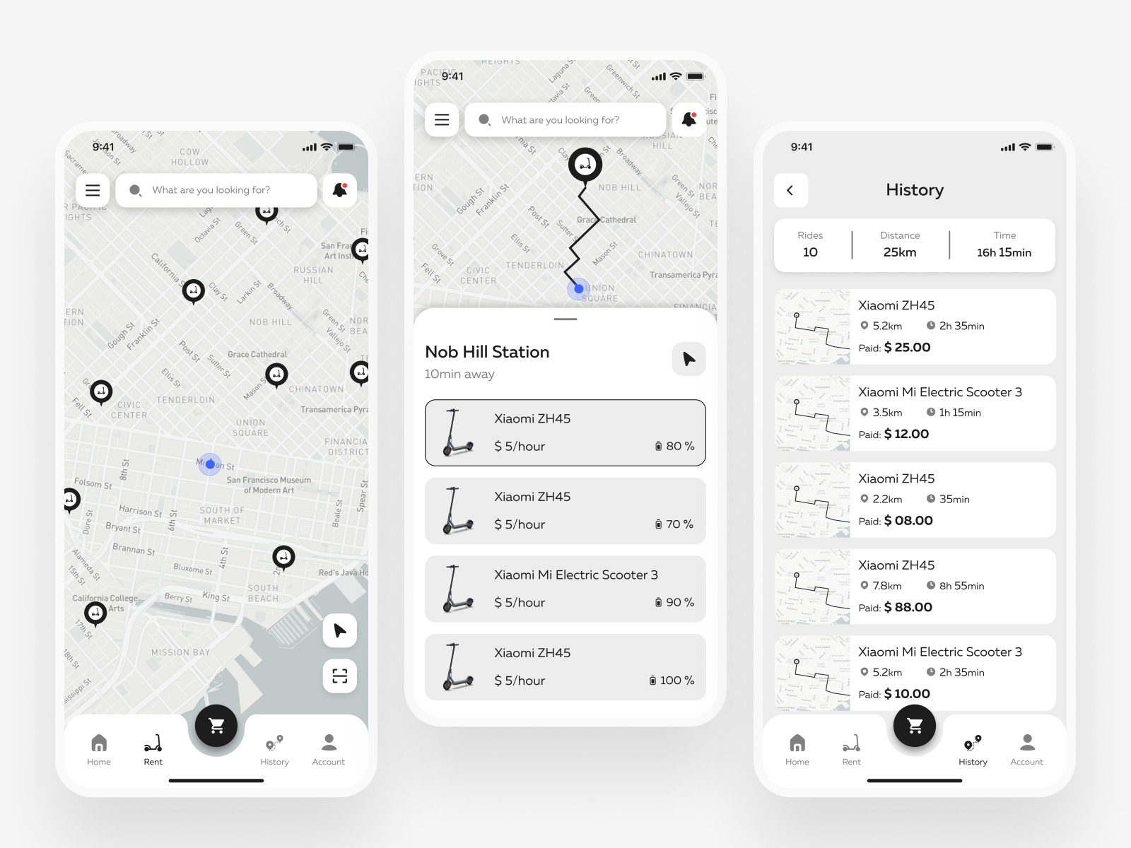 Electric Scooter - Ride Tracking by SolGuruz on Dribbble
