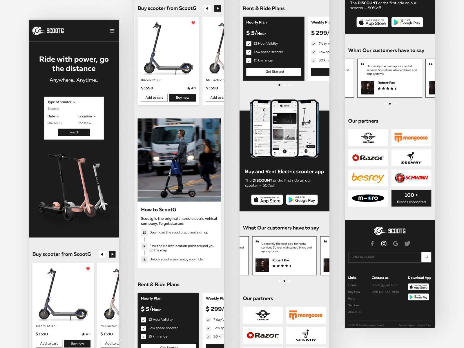 E-Bike Responsive Website Design by SolGuruz on Dribbble