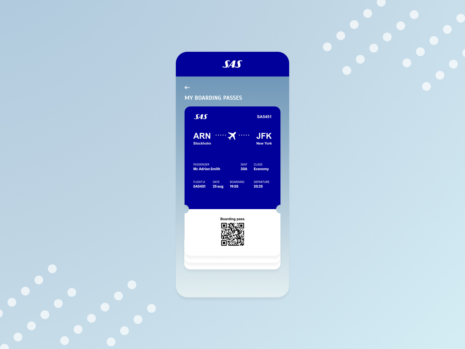 Digital boarding pass by Justyna on Dribbble