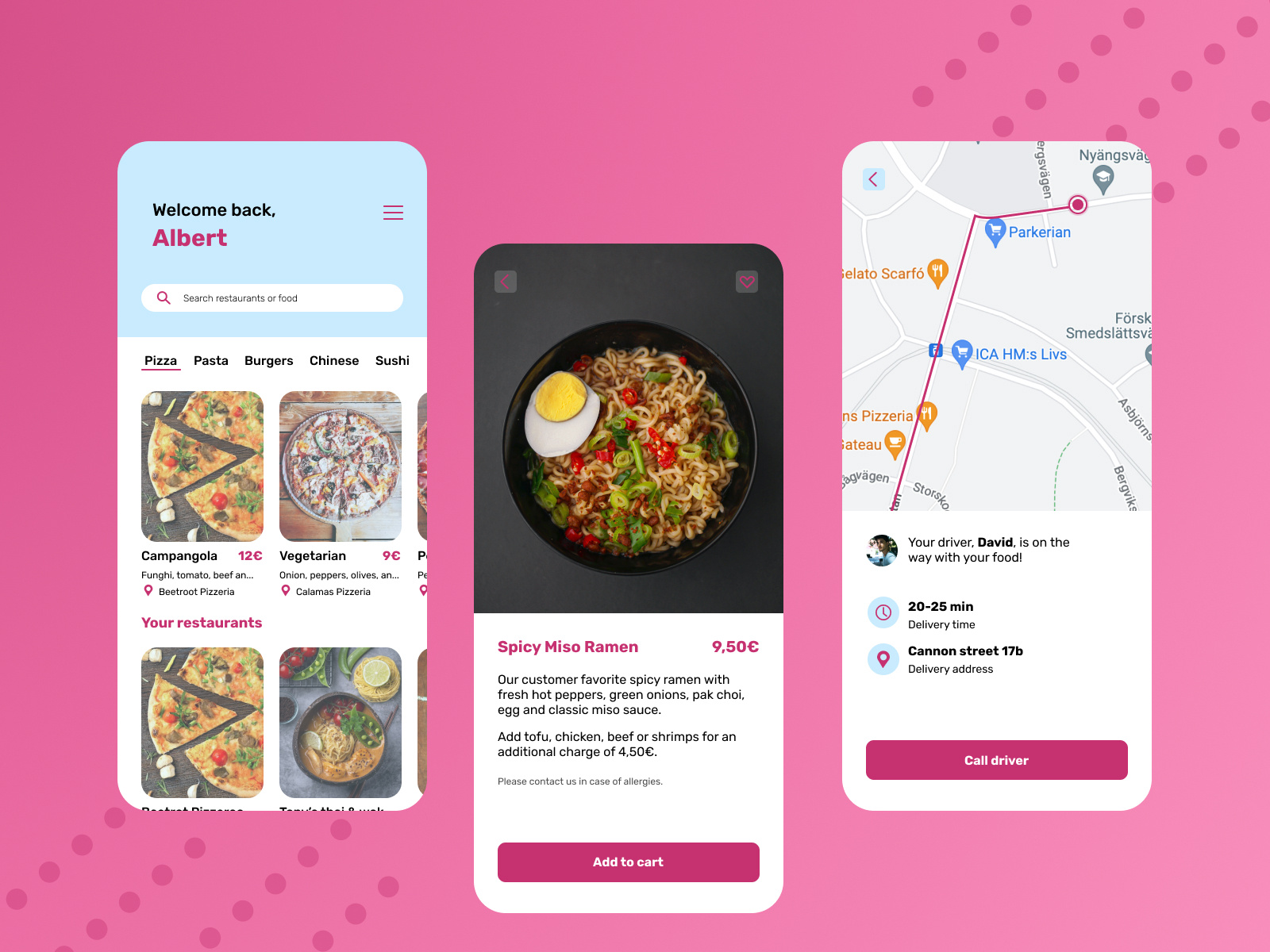 Delivery app by Justyna on Dribbble