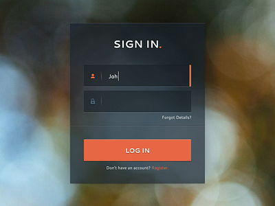 Sign In Form by John Andronowski on Dribbble