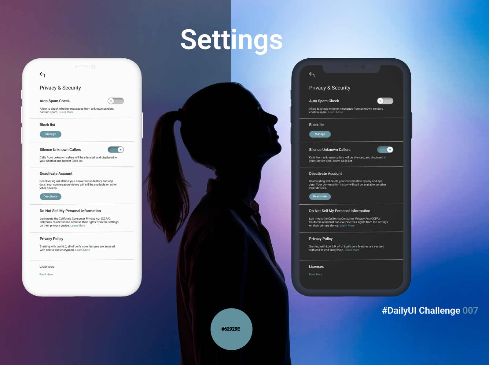 Settings Page by Christine Chang on Dribbble