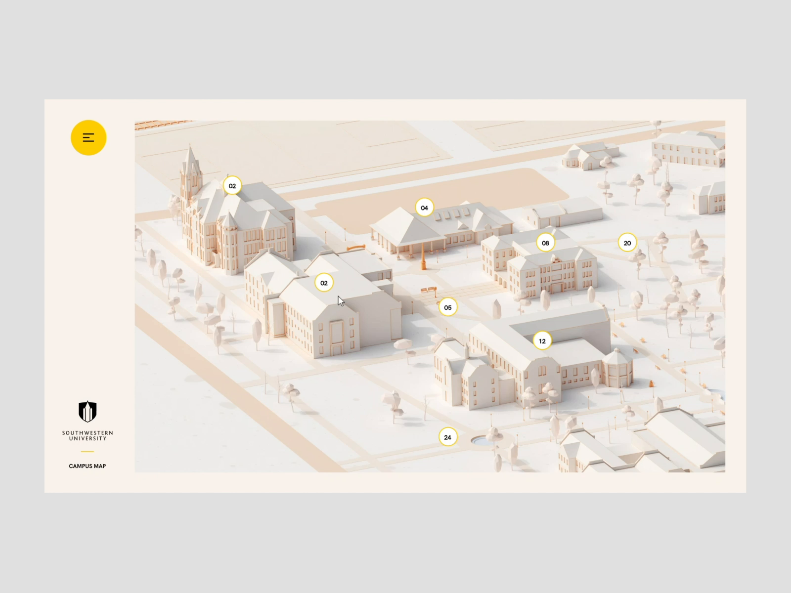University Navigation by Brandon Termini for Termini Design on Dribbble