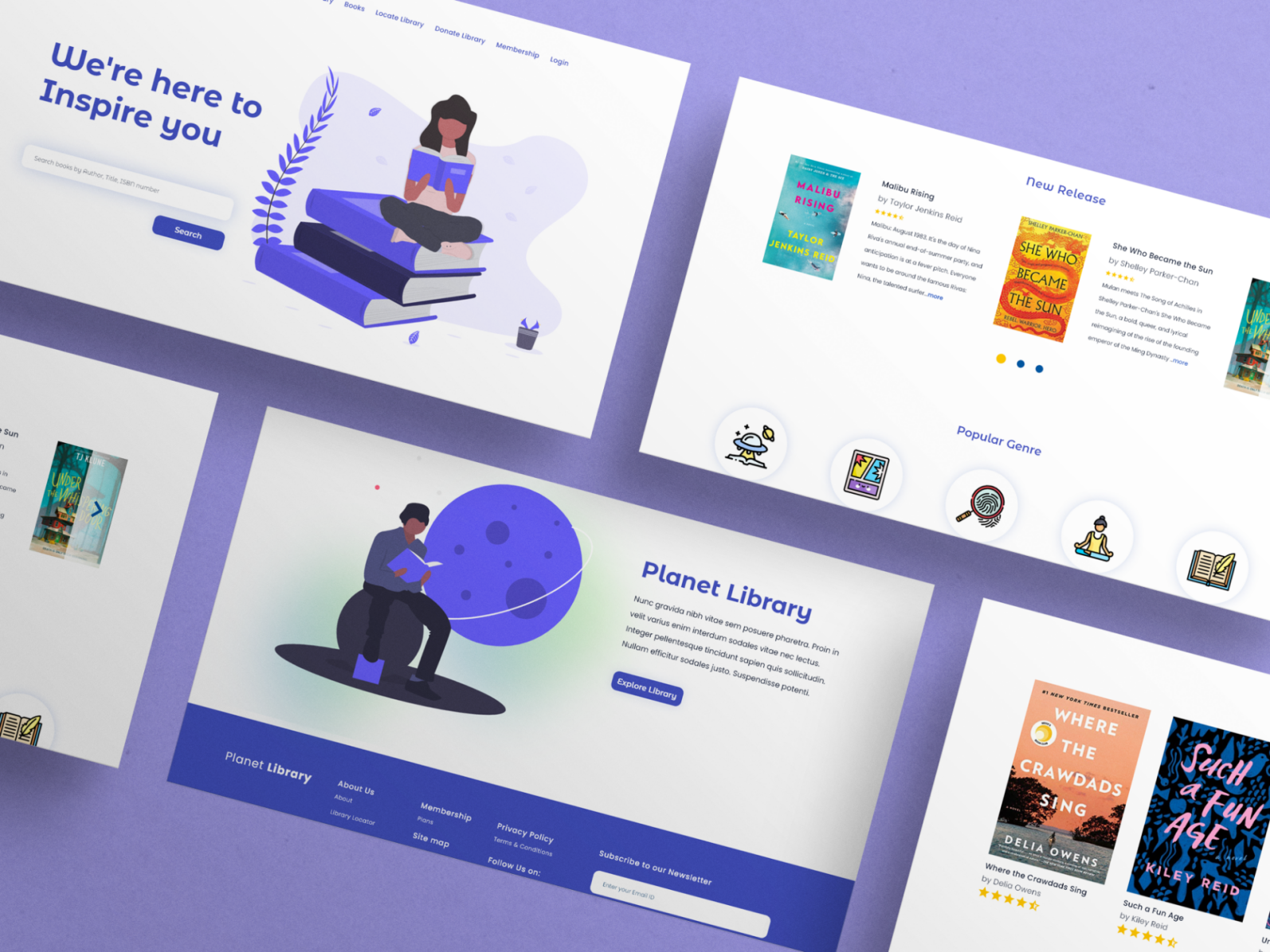 Planet Library - Library WebUI by Prasanth Varrier on Dribbble