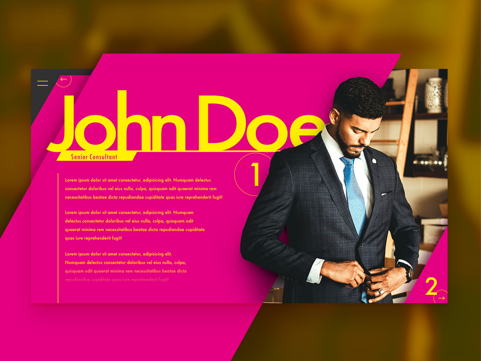 Profile design, professional and vivid | daily ui 6 by Hiro Ito on Dribbble