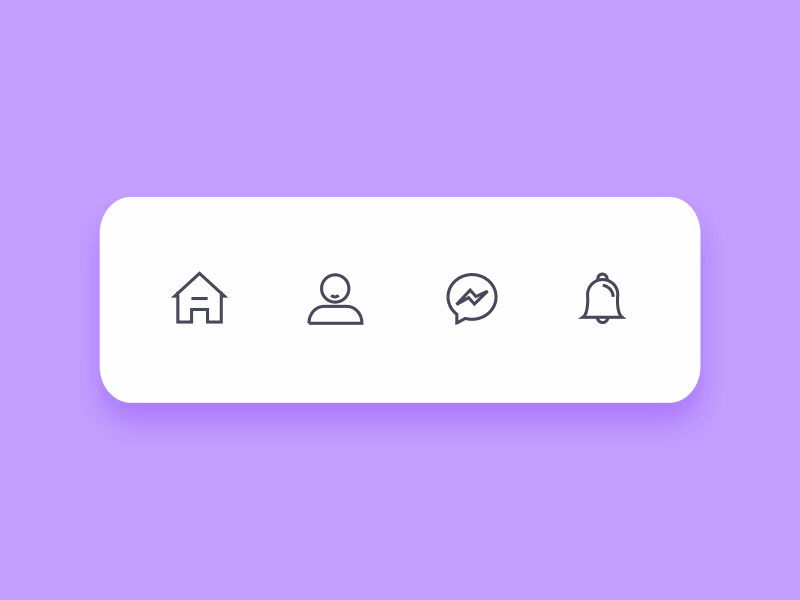 Icon animation on tab by Jay K. Rajak on Dribbble