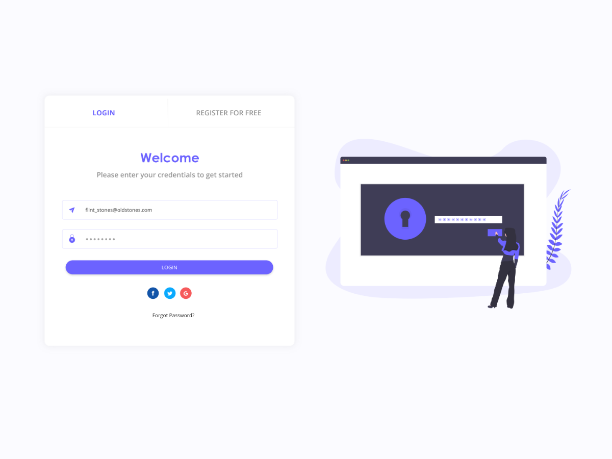 Login Page Desgin by Mahtab Ali on Dribbble
