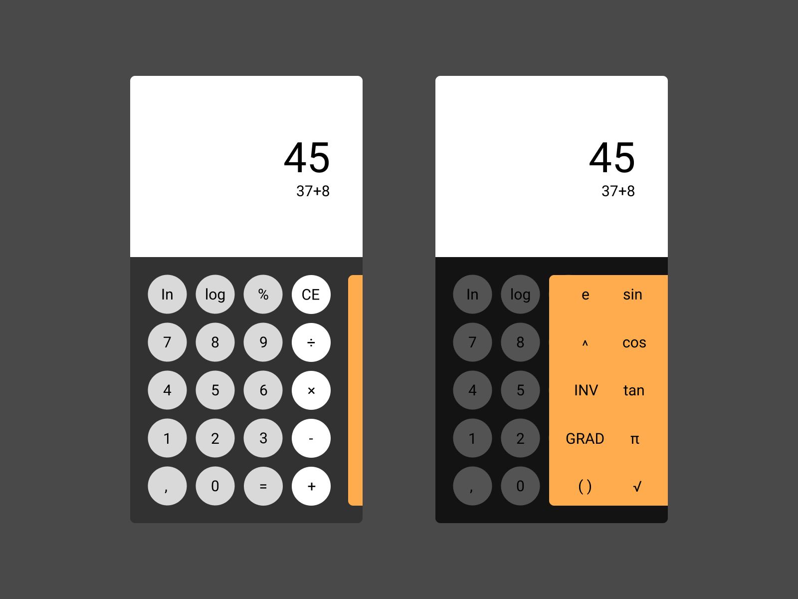Daily UI #004 - calculator by Joel Schmidt on Dribbble