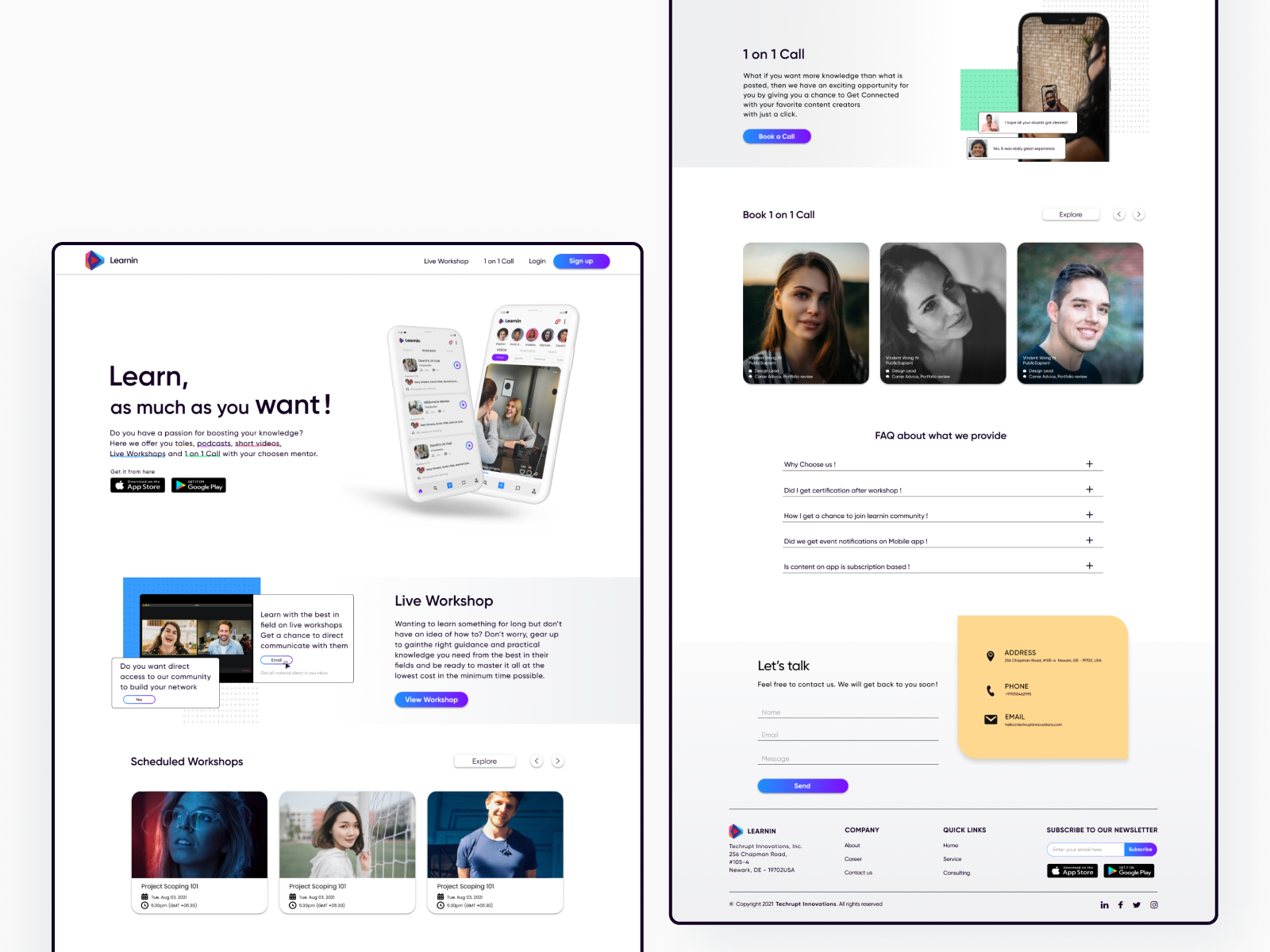 Landing Page UI by Hemant Gupta on Dribbble