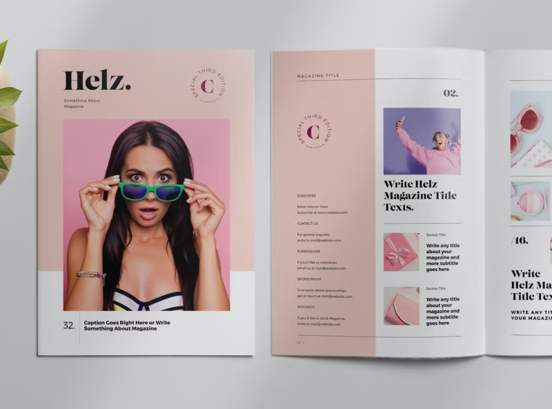 Free Magazine Layout by Creative Assets on Dribbble