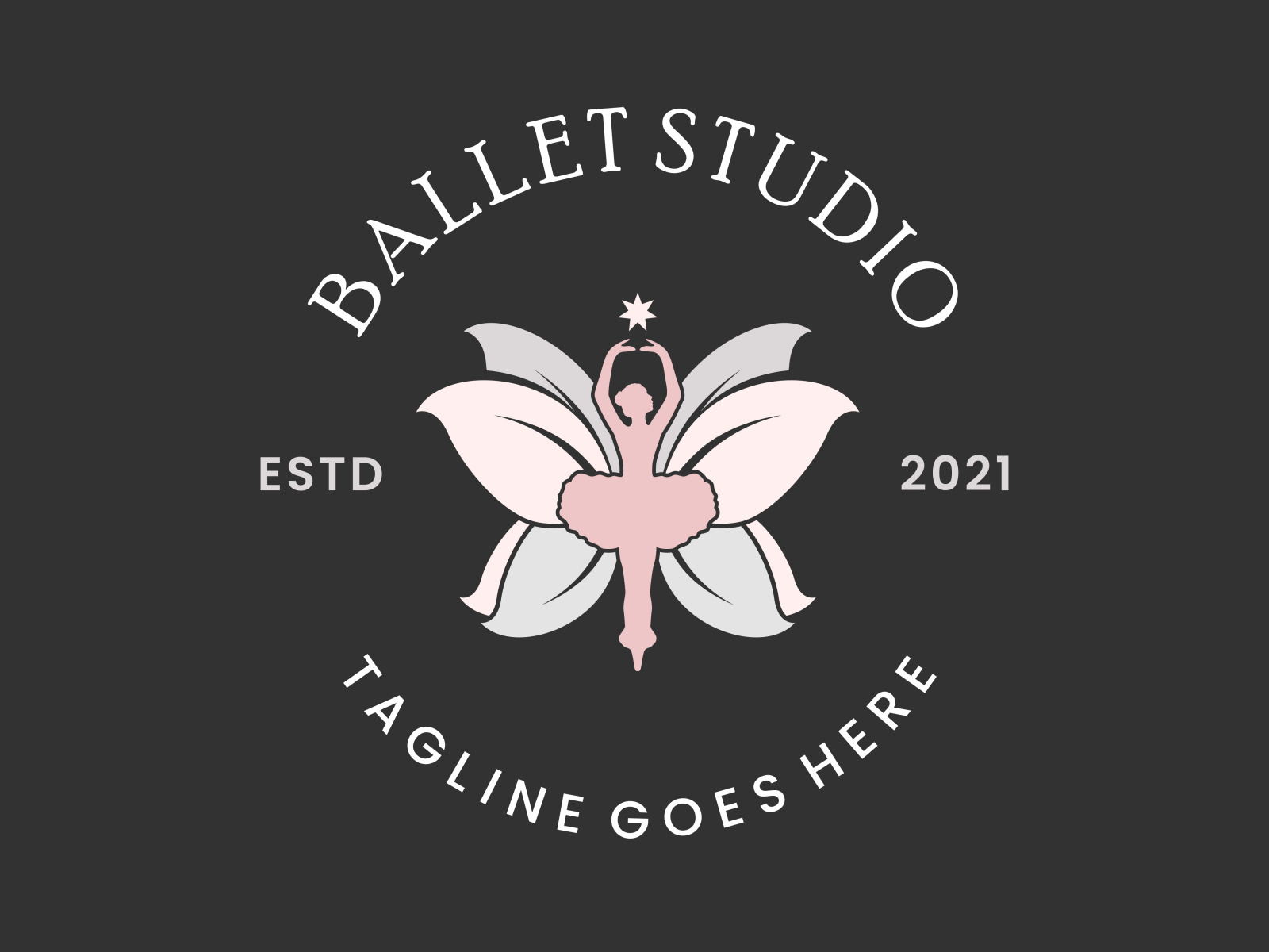Ballet Studio Logo Design, Ballerina Dancing Vector Design by PJSCJ on ...