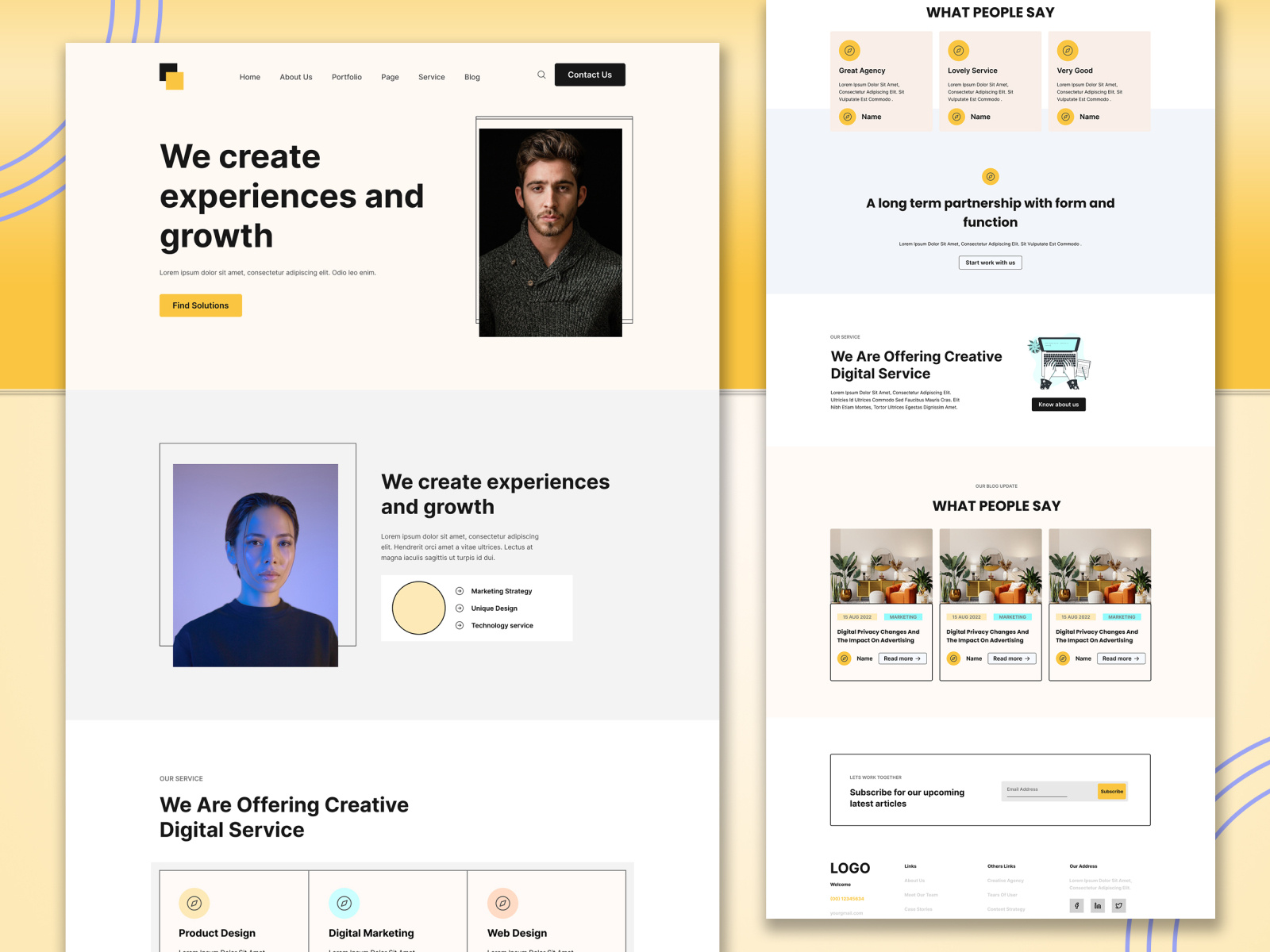 Agency Digital Service Website Design by Nazmul Rabbe on Dribbble