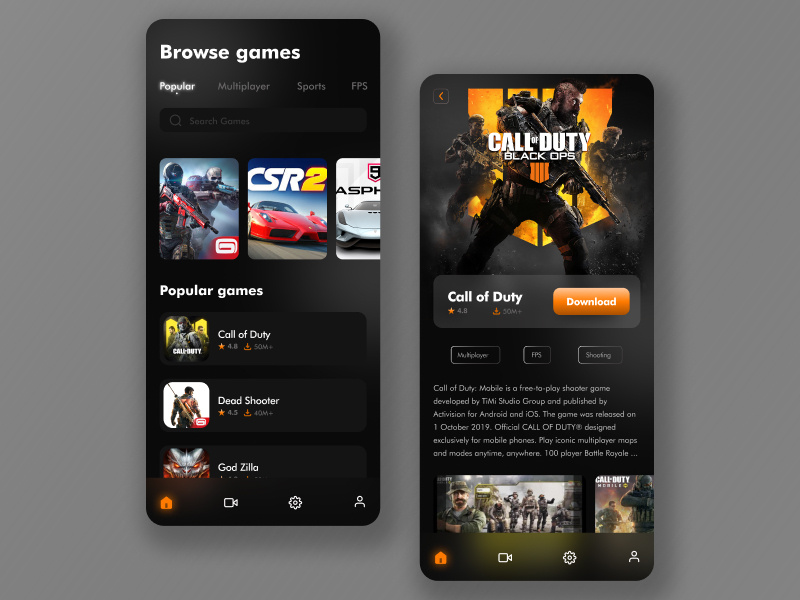 Game app UI Design by Muhammad Kumail on Dribbble