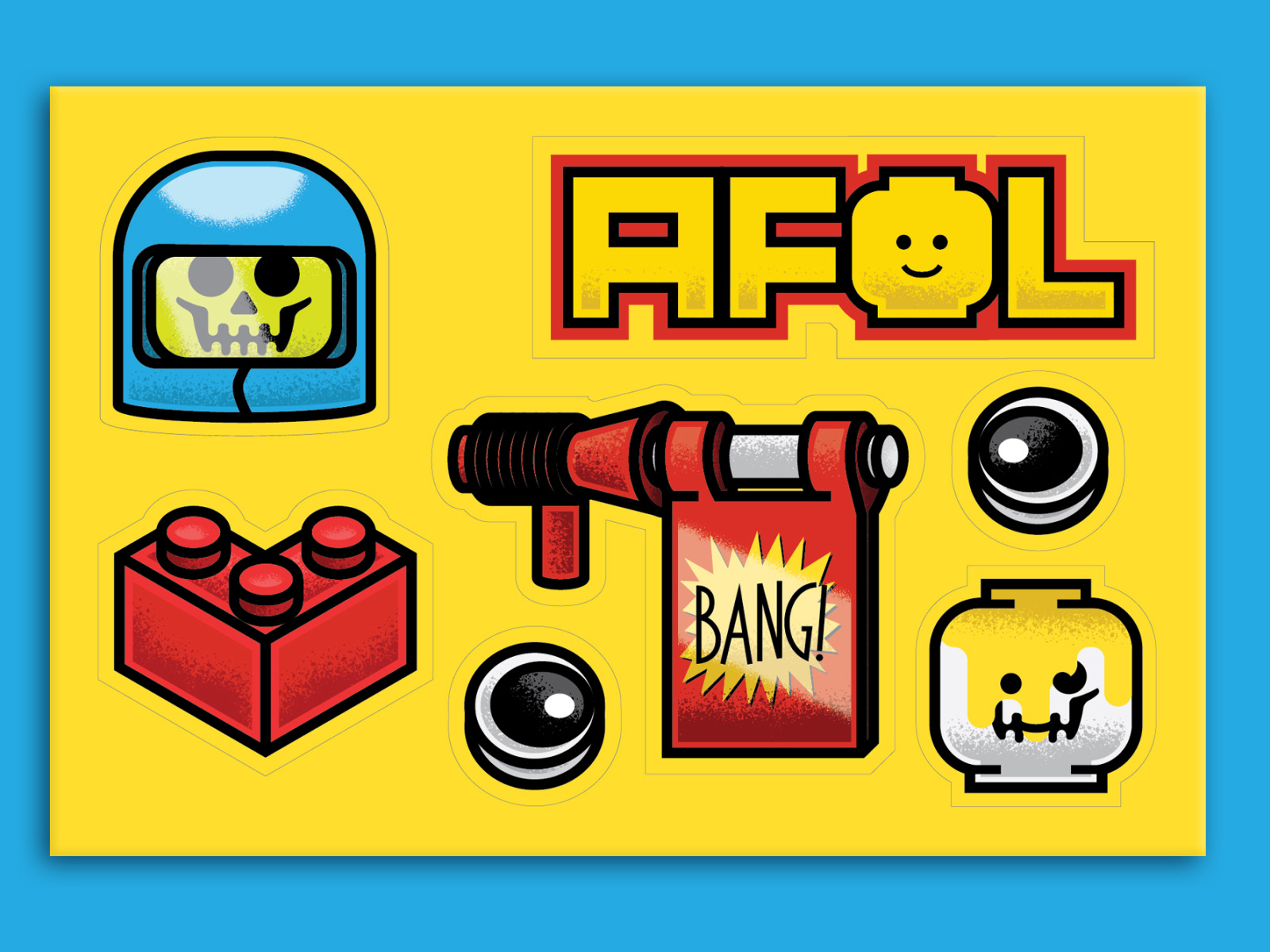LEGO AFOL Sticker Sheet Illustration by Michael Daw on Dribbble