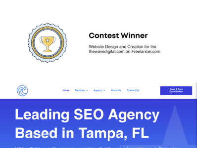 Contest Winner Website Design for the thewavedigital.com by Slamet ...