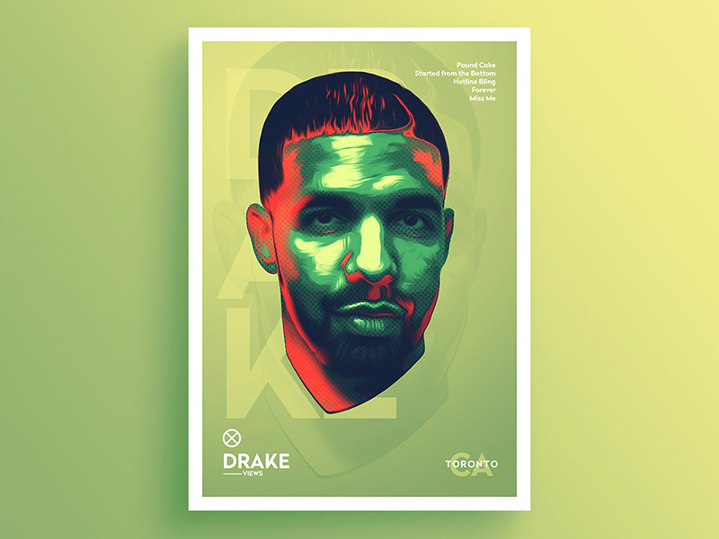Neon Artist .5 - Drake by Tarek Okbir on Dribbble