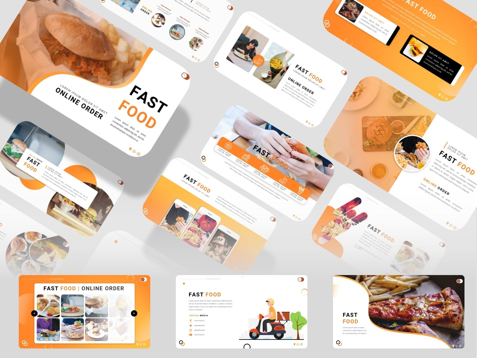 Fast Food Light Themes - Powerpoint Template by july taste on Dribbble