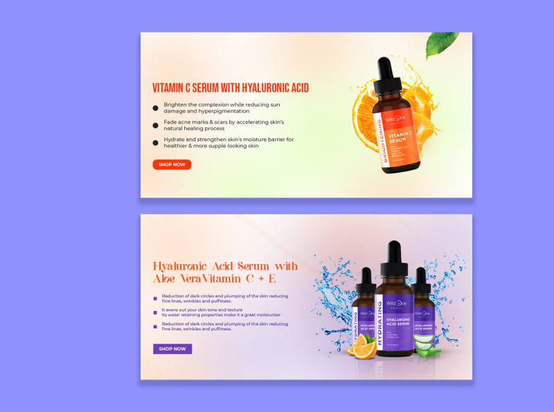 Vitamin serum web banner design by Mahdi Pixels on Dribbble
