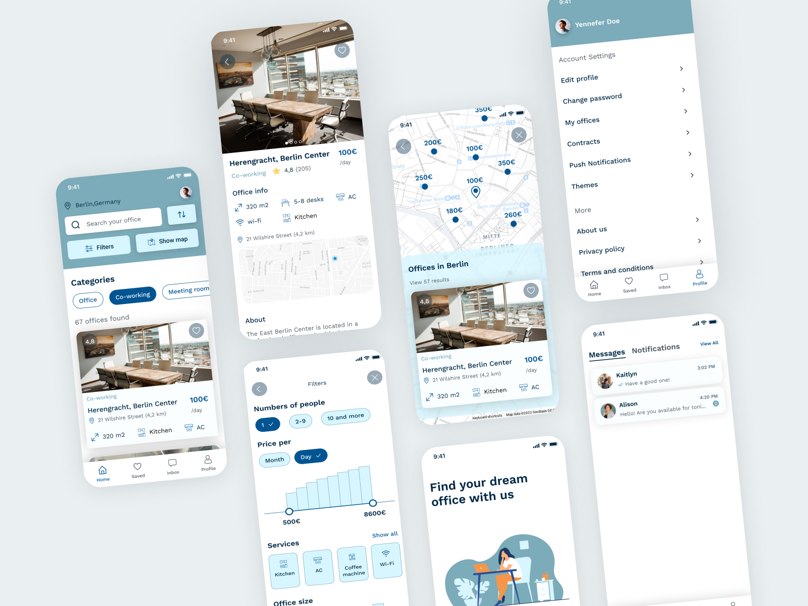Elite Offices Rental App Design by Anastasiia Hladun on Dribbble