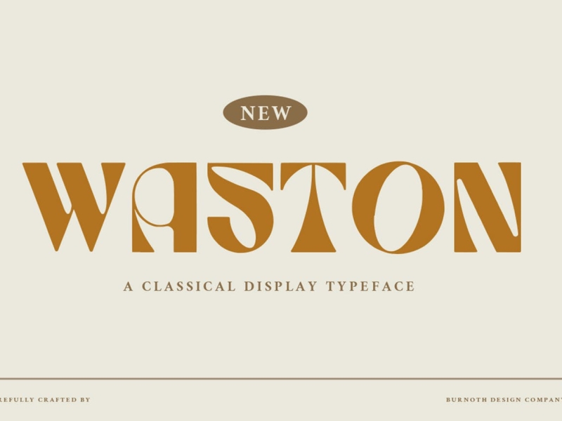 Wastonn Font by Display Fonts on Dribbble