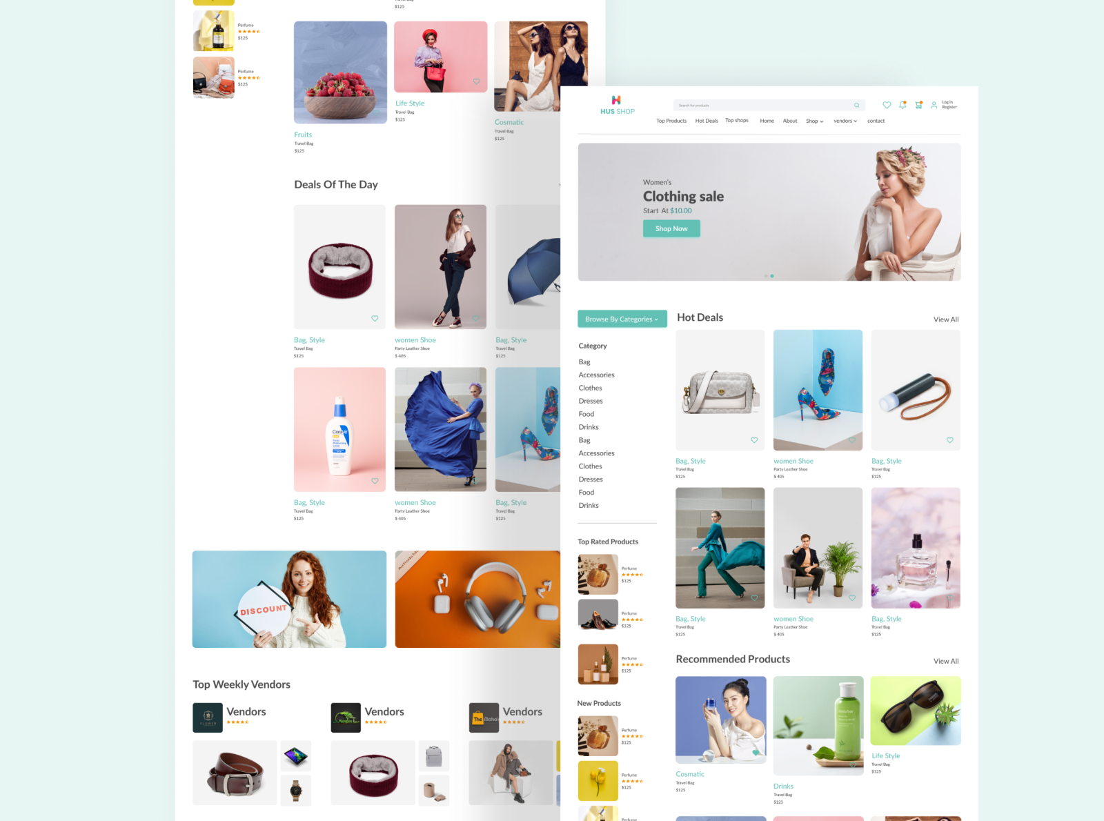 Shopping e-commerce landing page ui (Multi-Vendor) by Kanij Riya on ...