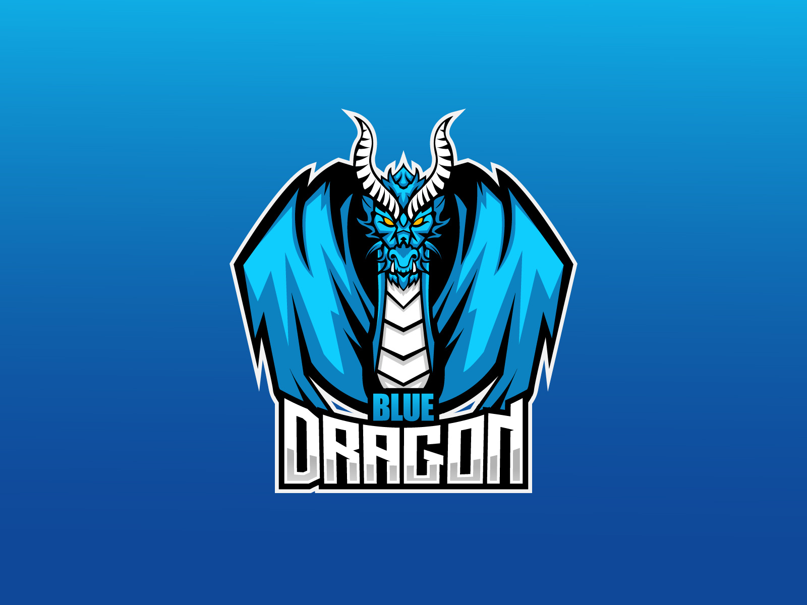 Blue Dragon Logo by Lokavora on Dribbble