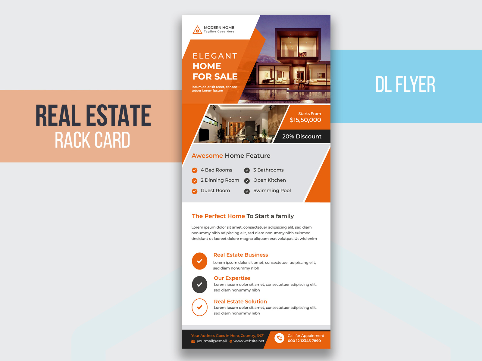Real Estate Rack Card/Dl Flyer by Chowdhury Mishuk on Dribbble