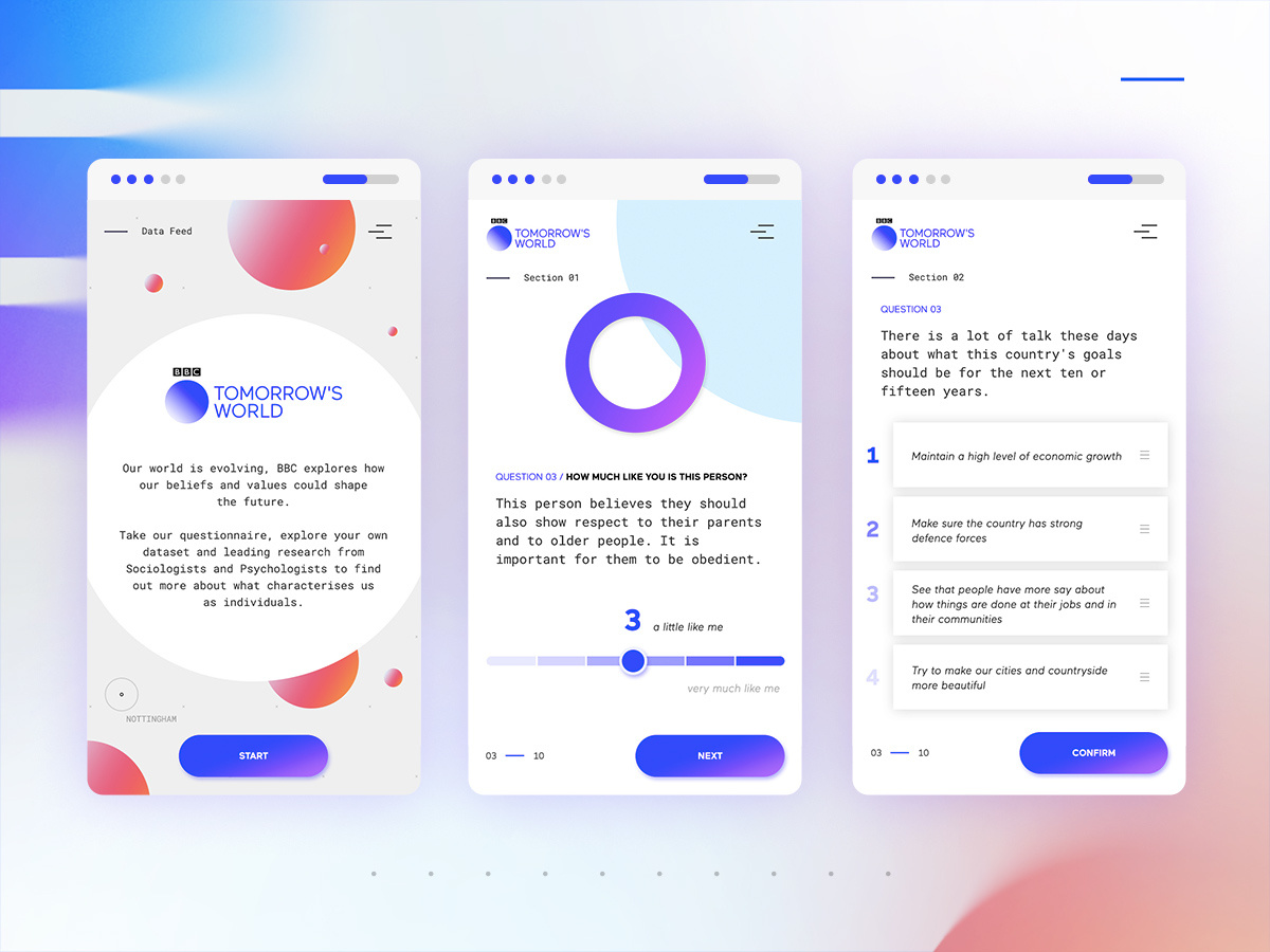Mobile Interactive survey by Kuba Bogaczynski on Dribbble
