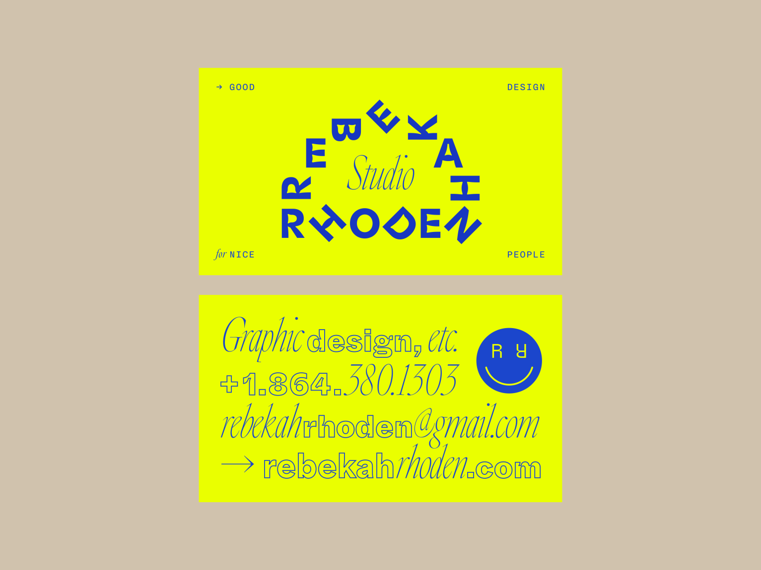 Business cards by Rebekah Rhoden on Dribbble