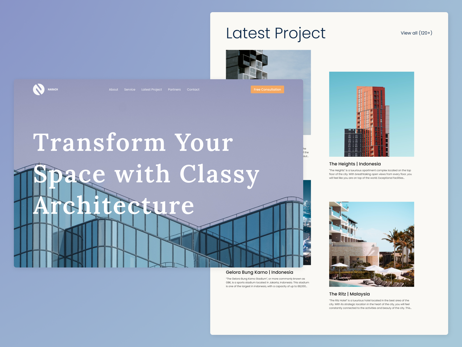 Architecture - Landing Page by MuhammadFajriannur on Dribbble