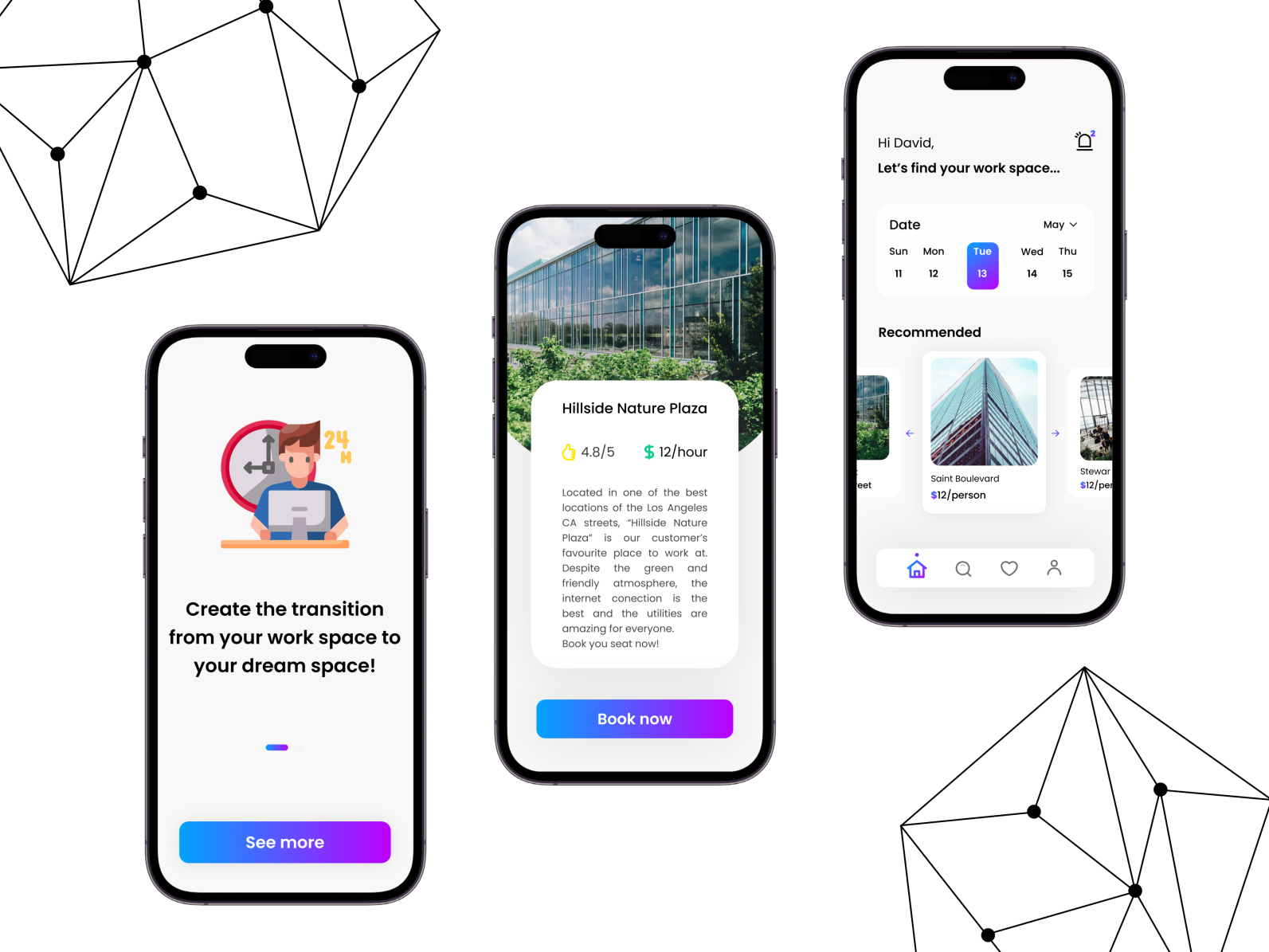 WOZYER (Work Space Finder App Design)💻 💼 by Danciu David on Dribbble