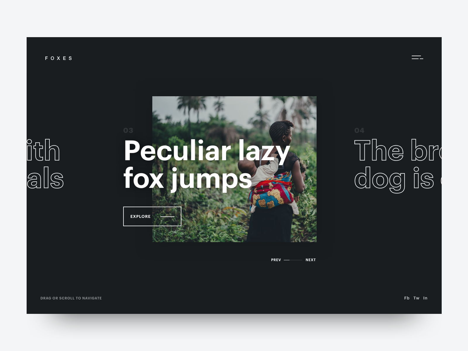 Photo Slider Website by Andreas Antonsson on Dribbble