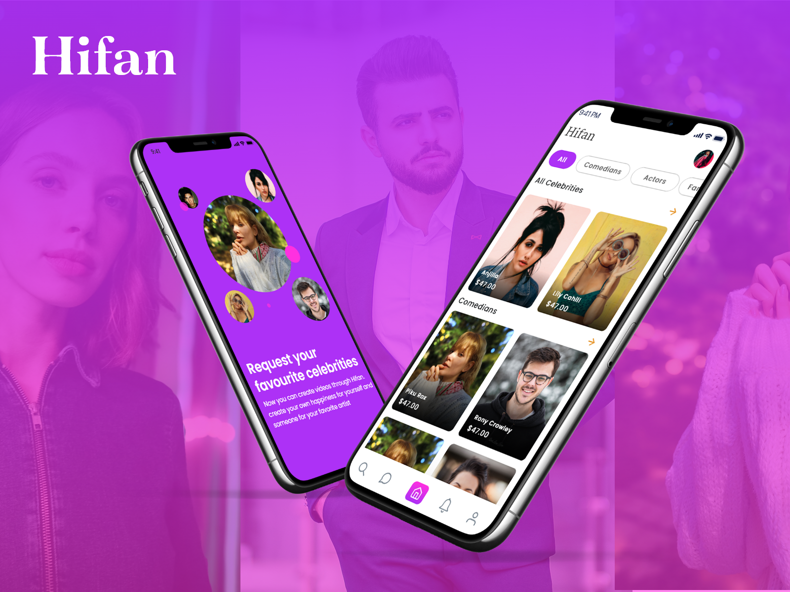 Hifan - Connect with your Favorite celebrity by CodeStore on Dribbble