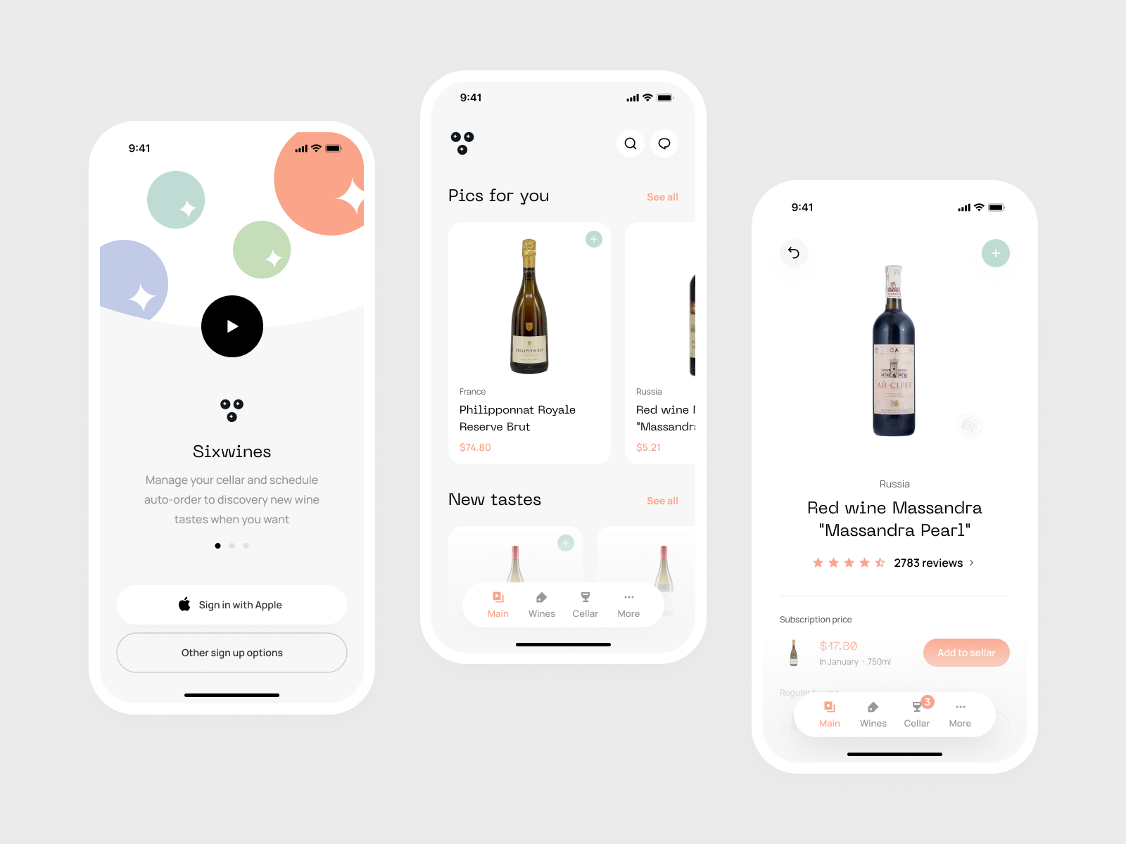 Sixwines | UI concept by Valera Pieŭnioŭ on Dribbble