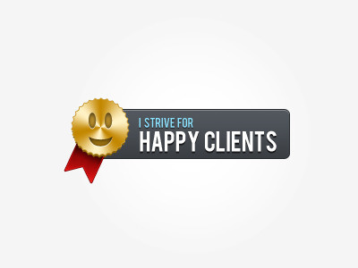 Happy Badge by Bruce Ackerman on Dribbble