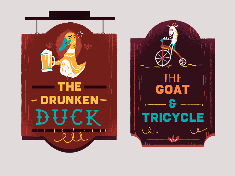 :::Pub Signs::: by Elias Sounas on Dribbble