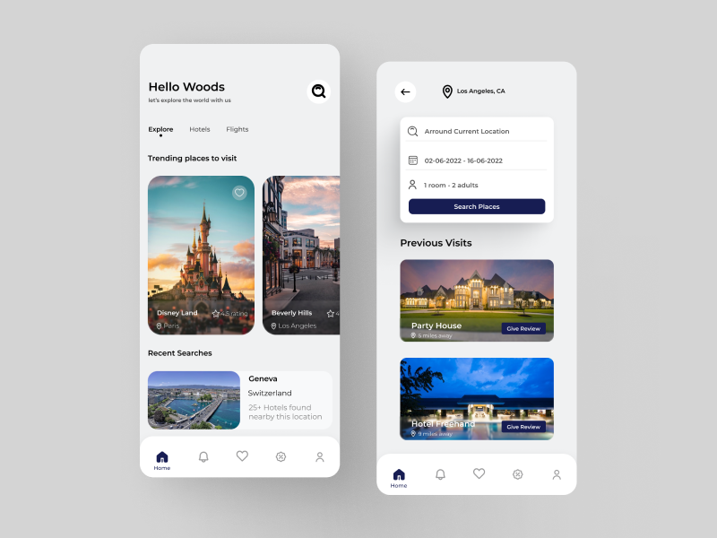 Travel Agency App by Craft Waves on Dribbble
