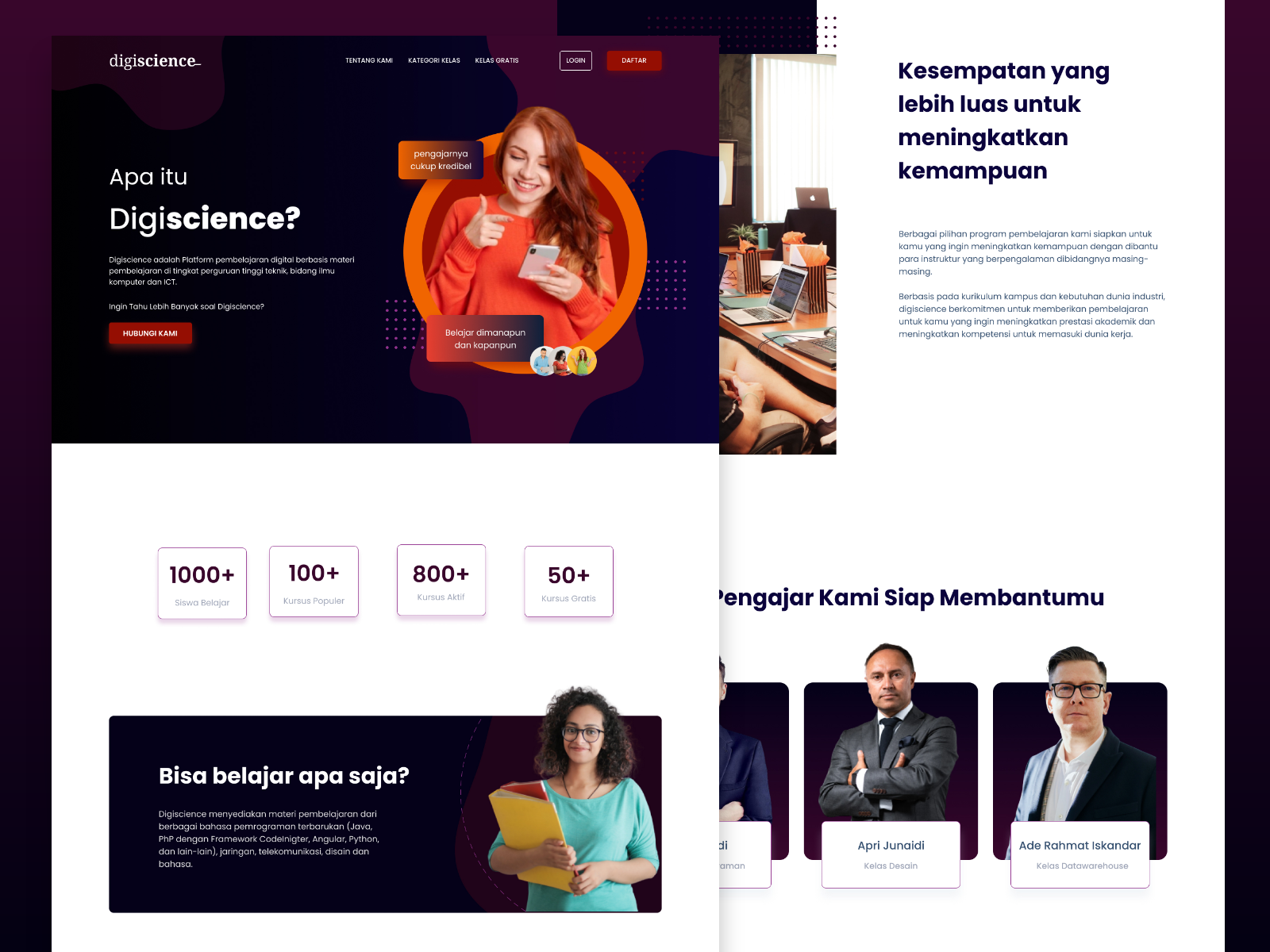 Digiscience Landing Page Version 2 by Wasba on Dribbble