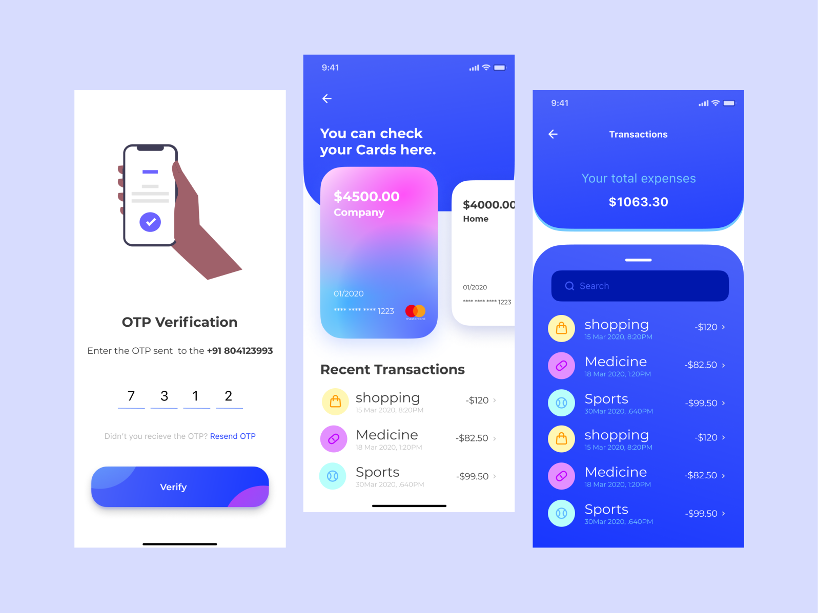 Money app by adila sharin on Dribbble