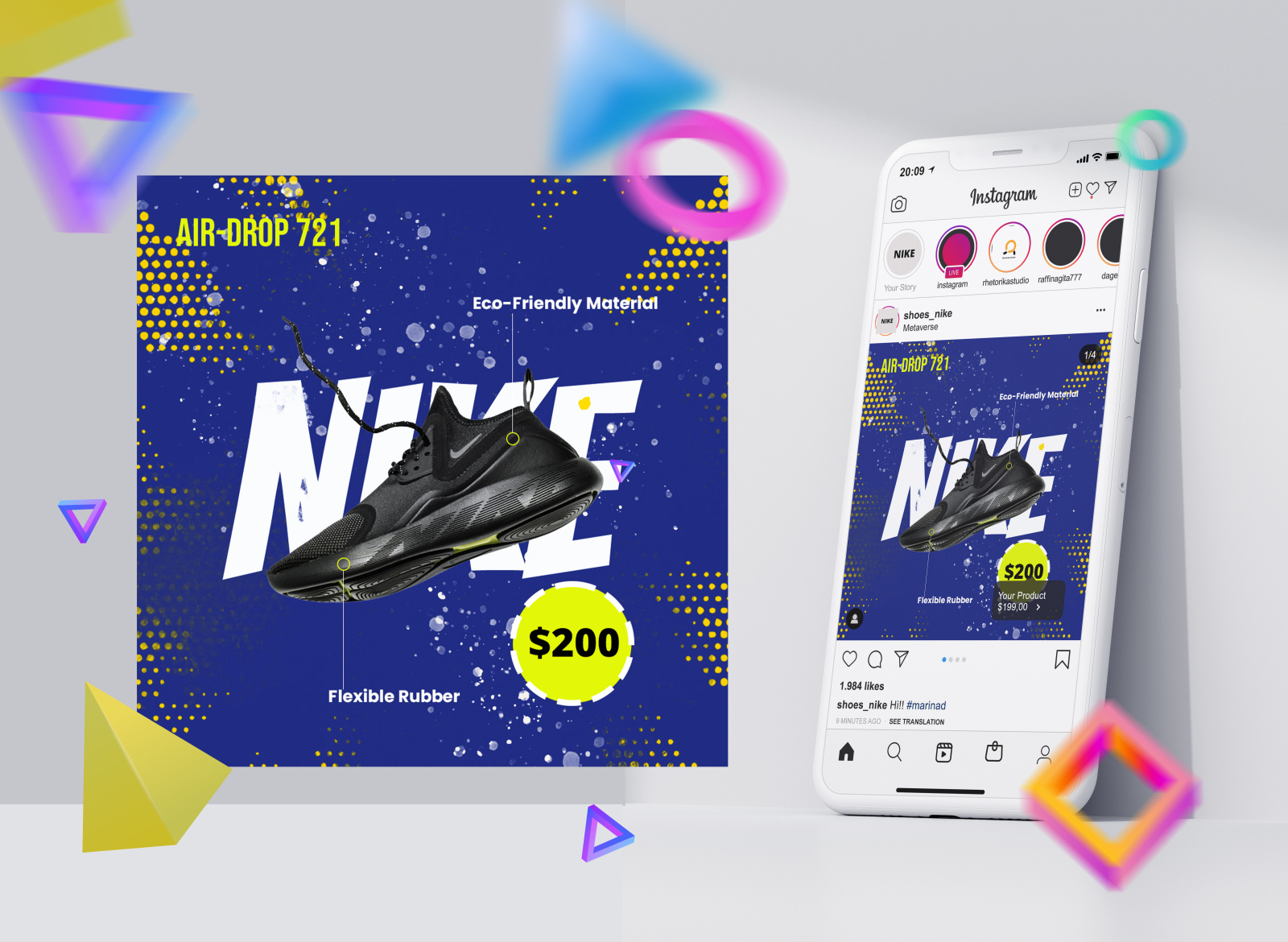 Social media post promotion by Rhetorika Studio on Dribbble