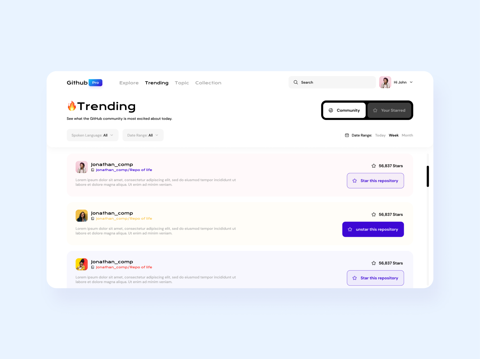 Github Web UI by Quincy Bello on Dribbble