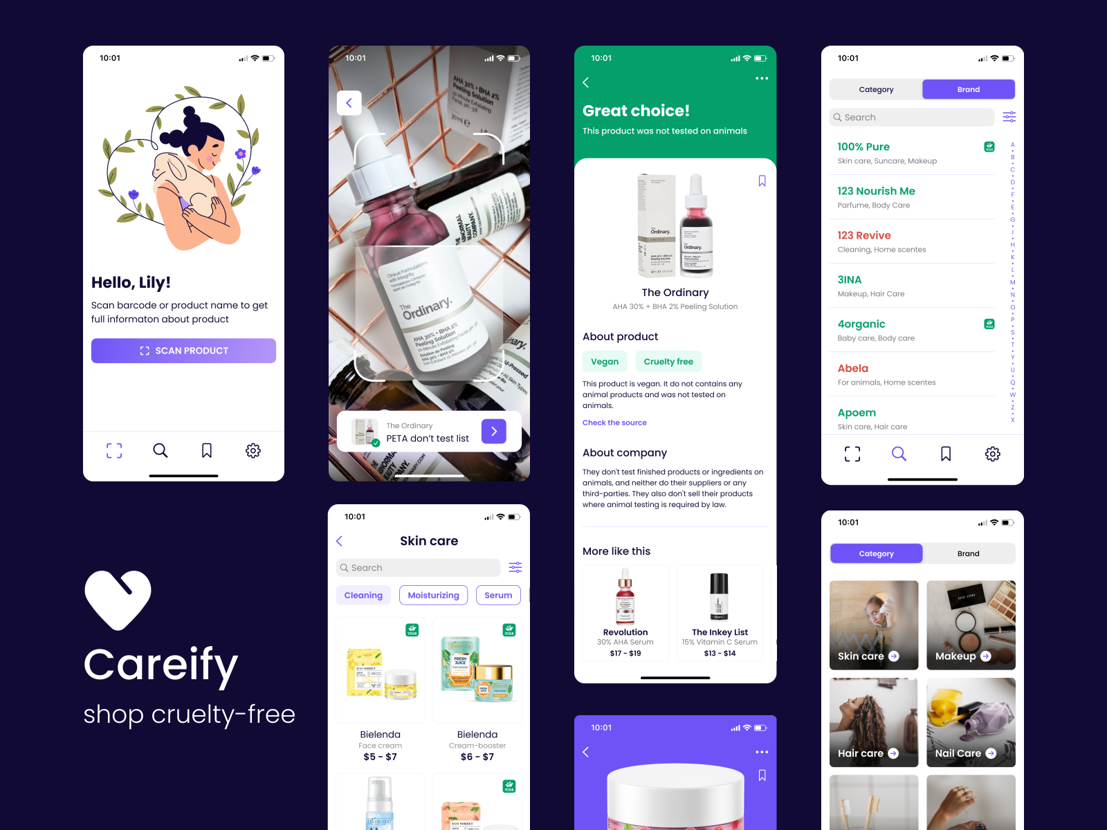 Cruelty free finder by Daria Honcharuk 🇺🇦 on Dribbble