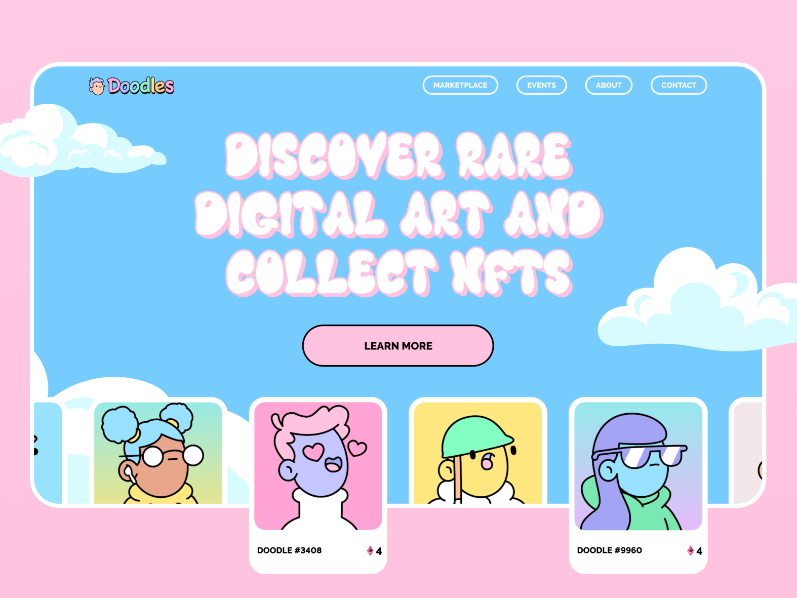 NFT Collections Website by Arina on Dribbble
