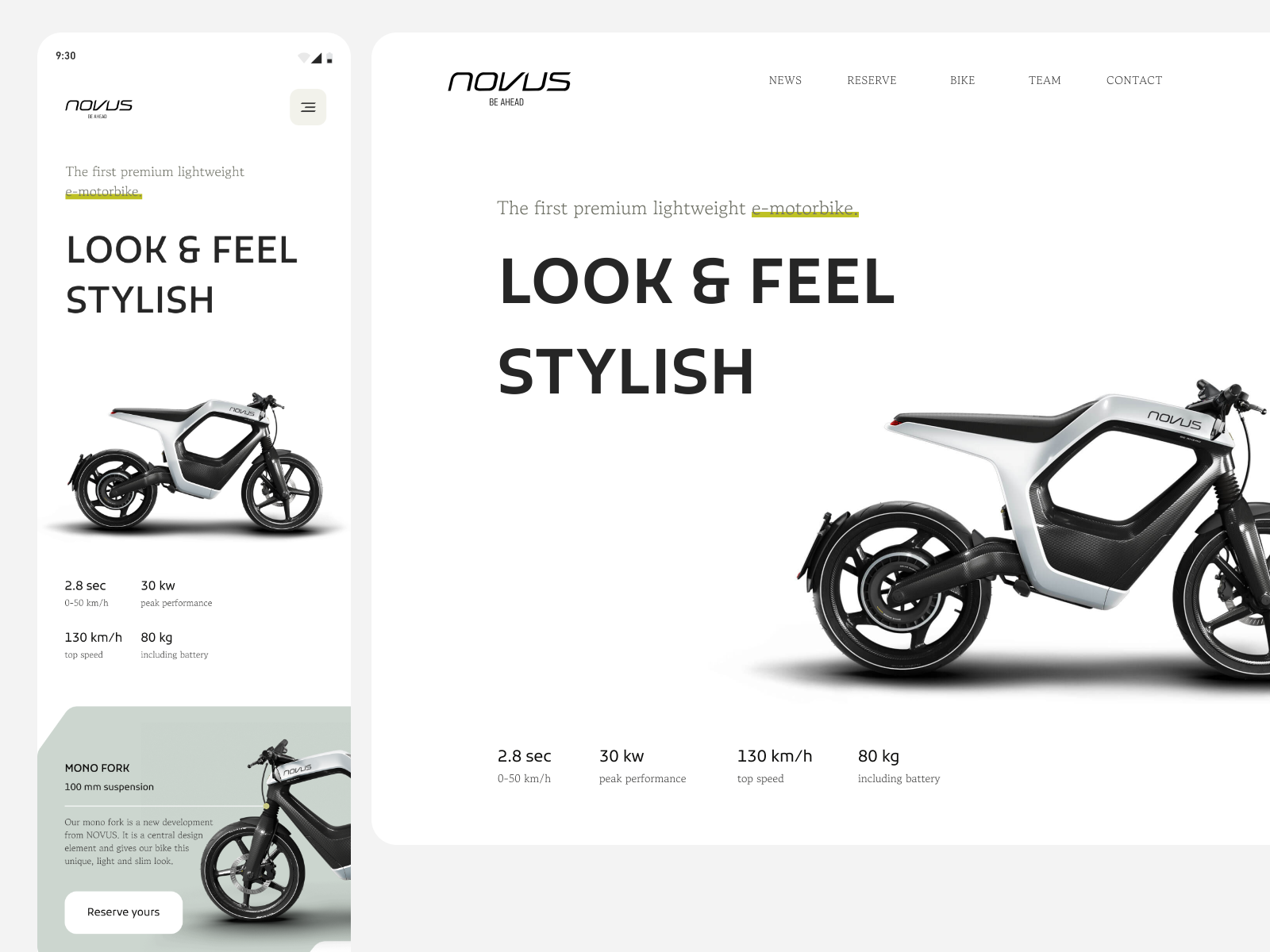 Novus E-Bike Web and Mobile Responsive View by Jagathesh J. Marlon for Hogoco® | Studio - hi ...