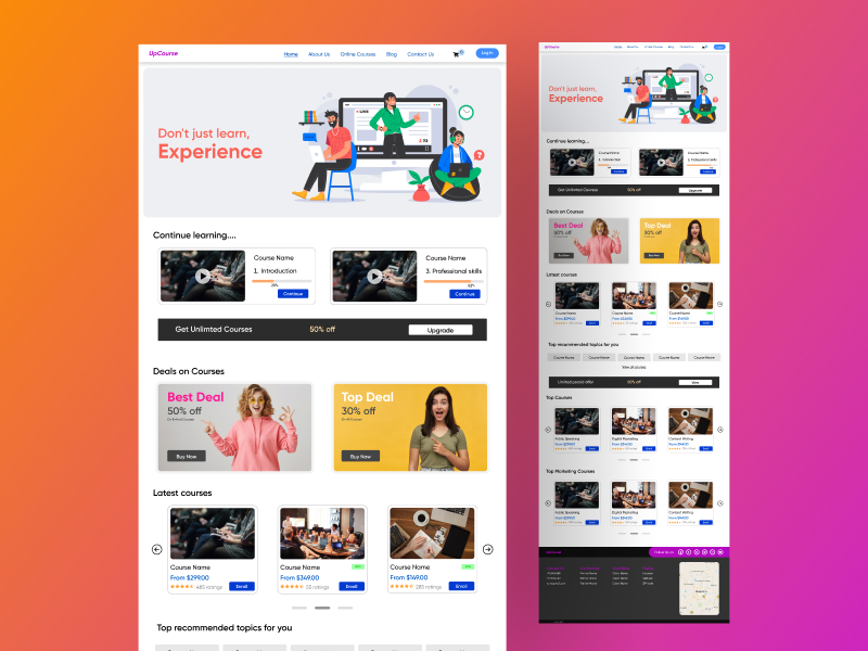Online Course Website Design by V Sai Krishna on Dribbble