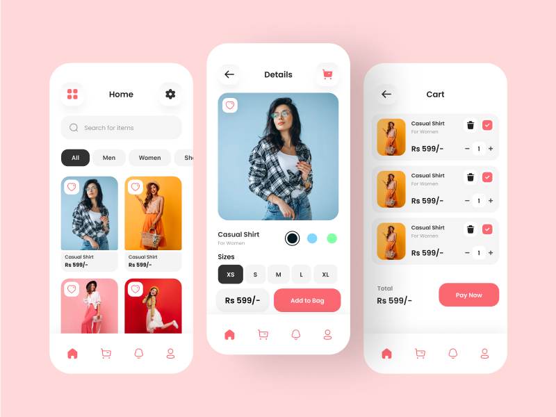 Online Shopping app UI design by V Sai Krishna on Dribbble