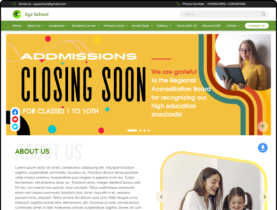 School Website UI design by V Sai Krishna on Dribbble