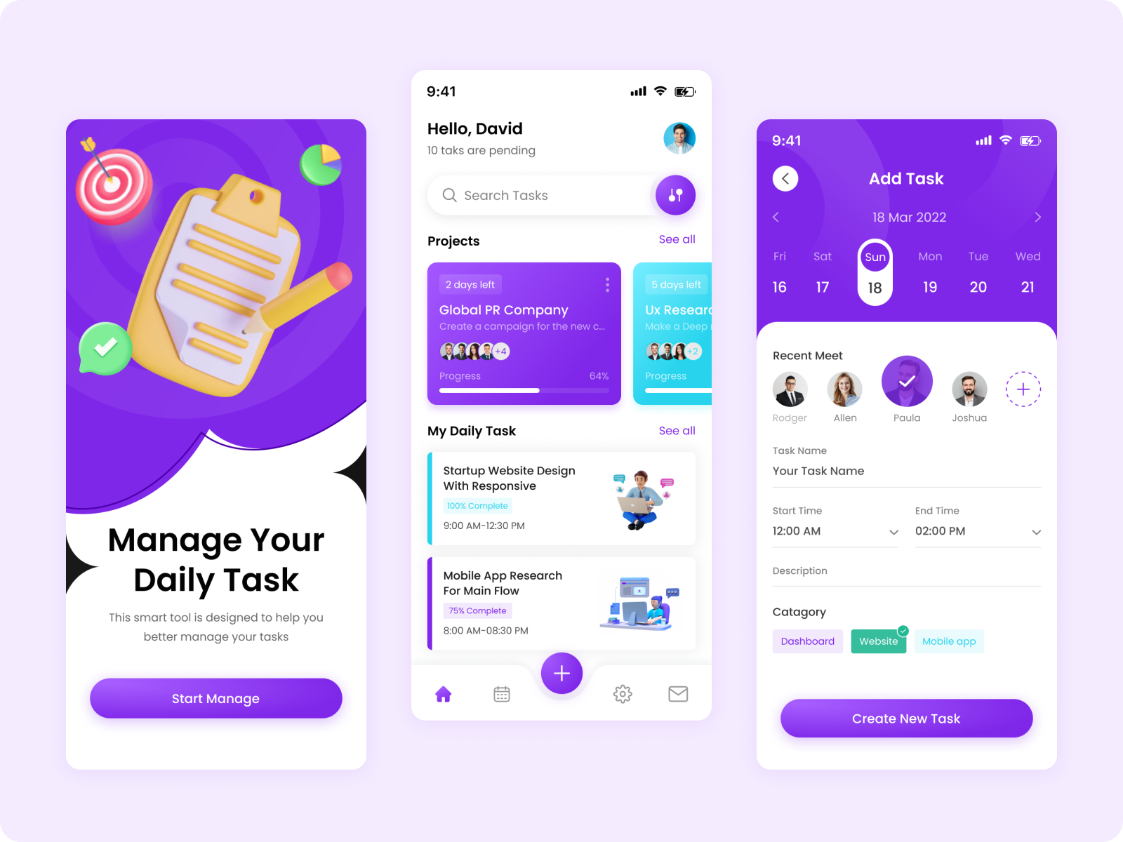 Task Management Mobile Apps by Saiful Islam on Dribbble